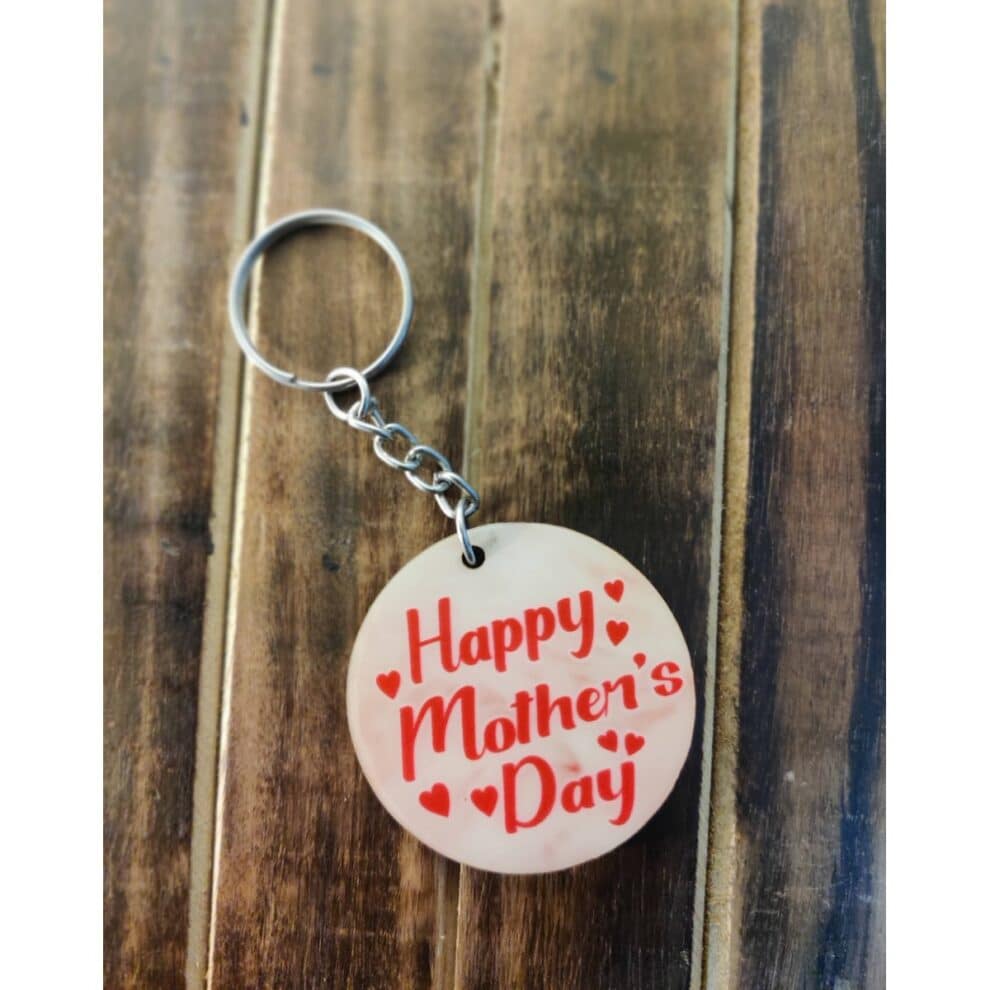KeychainUV Printed Wooden Happy Mothers Day Keychain