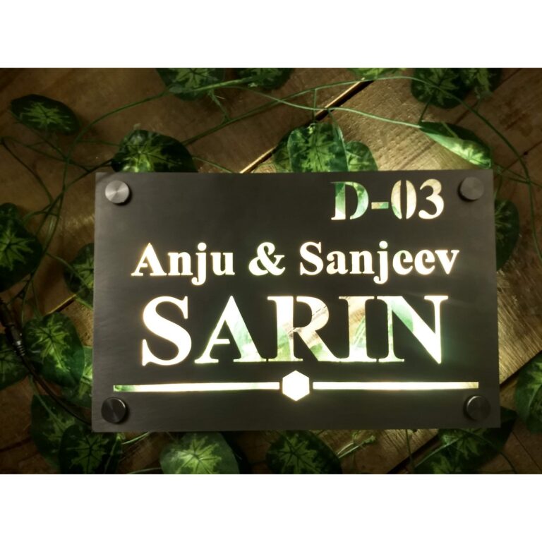 Best LED Acrylic Name Plate - Nature Theme Name Plate