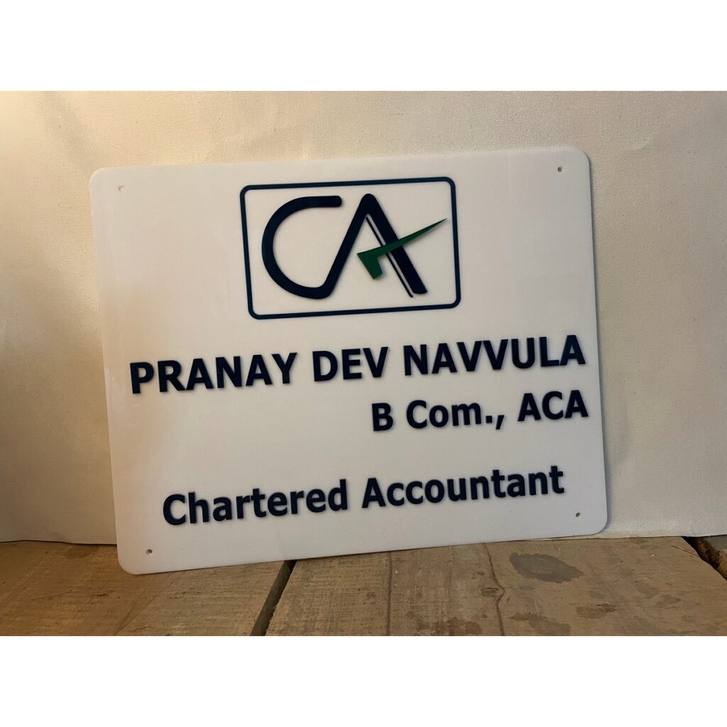 Acrylic Embossed Letters CA Nameplate – Nameplate Shop