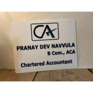 Acrylic Embossed Letters CA Nameplate – Nameplate Shop