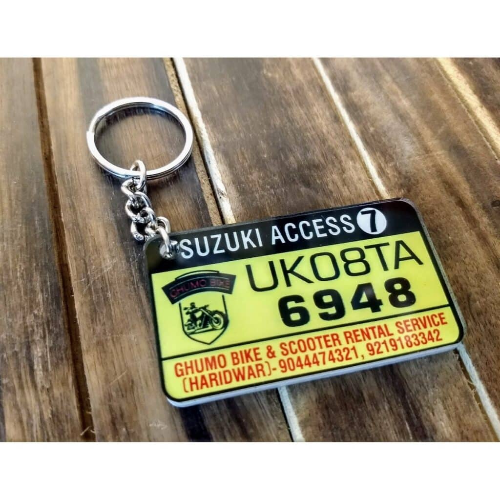 Acrylic Printed Keychain With Clear Printing