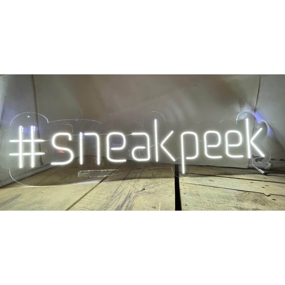 Led Neon Sign With Clear Acrylic Backer | Nameplate Shop