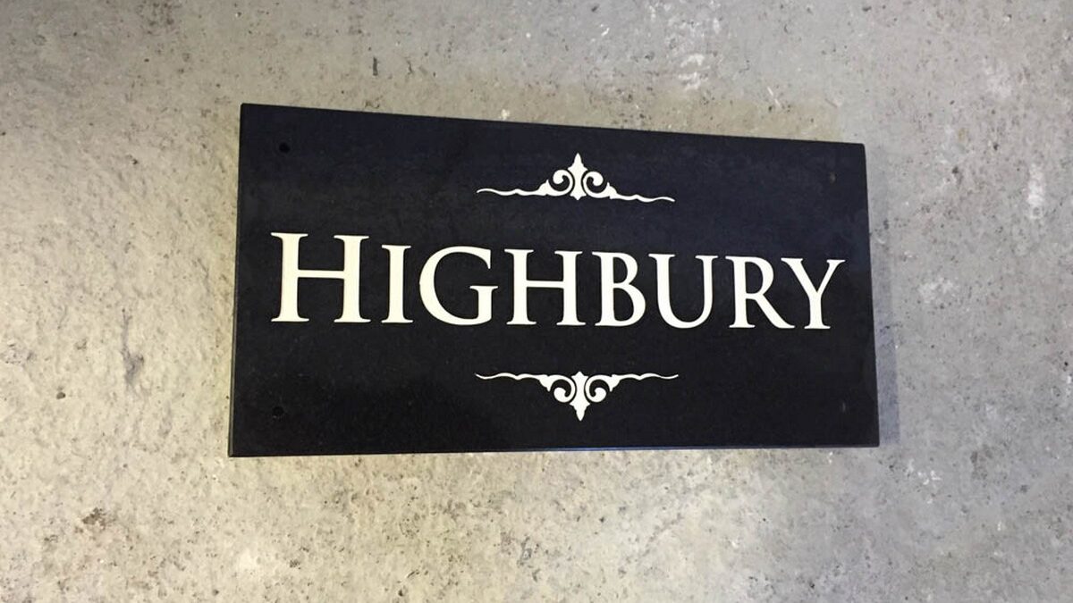 Marble Name Plate Laser Engraved