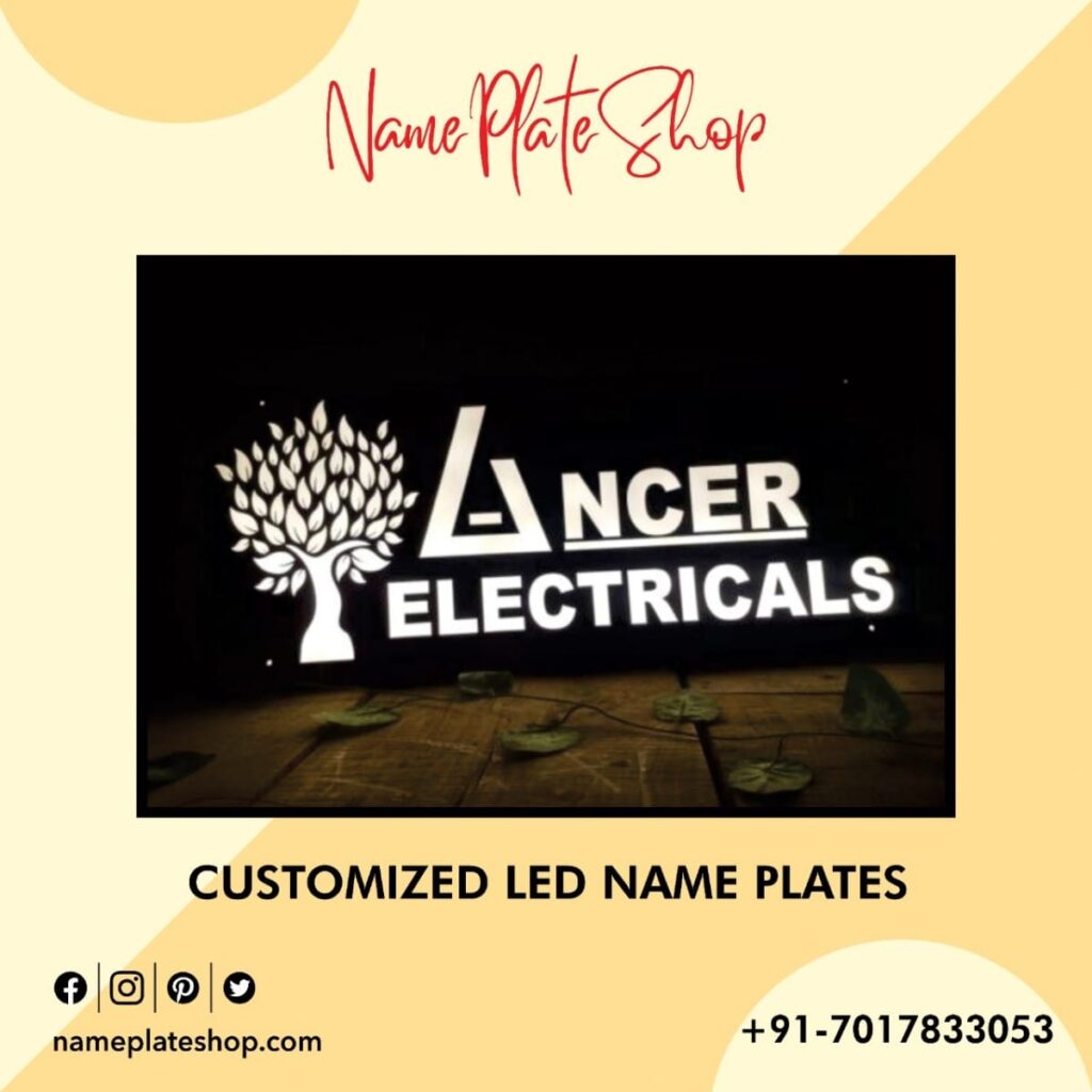 Customized Led Name Plates for Offices