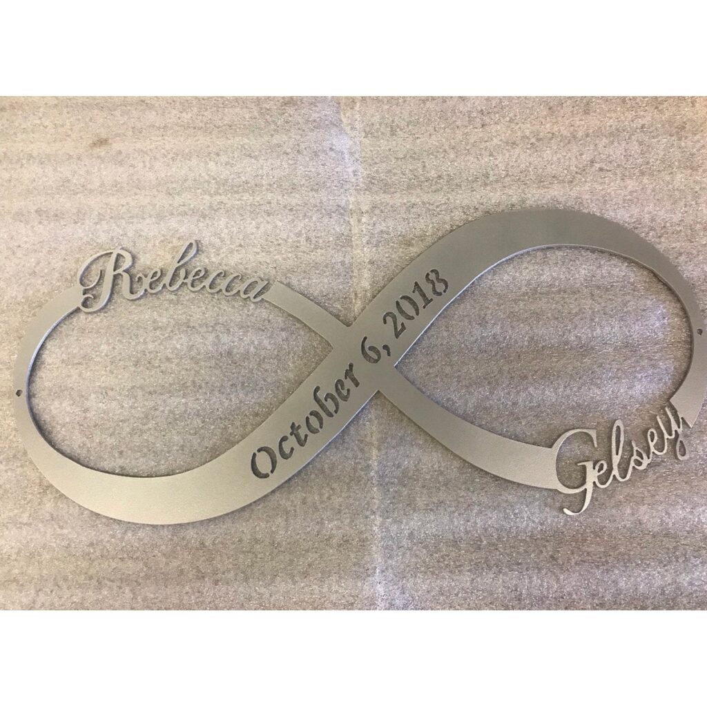 Customised Stainless Steel Infinity Sign – Nameplate Shop