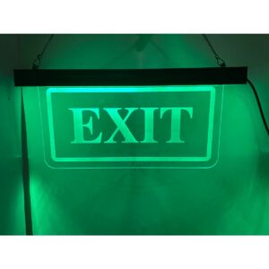 Acrylic Exit Sign - LED Laser Engraved Acrylic Exit Sign