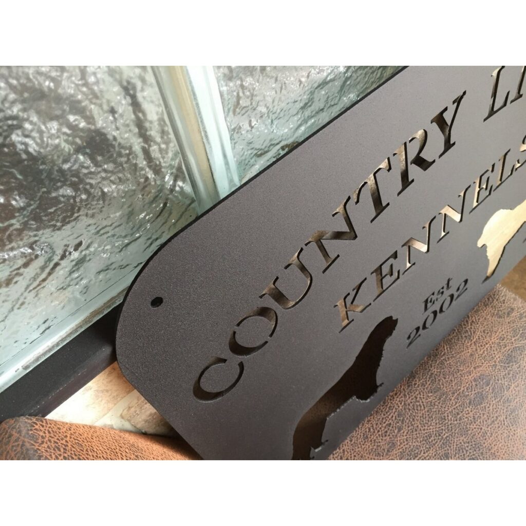 Metal Nameplate For Country Living Kennels Online