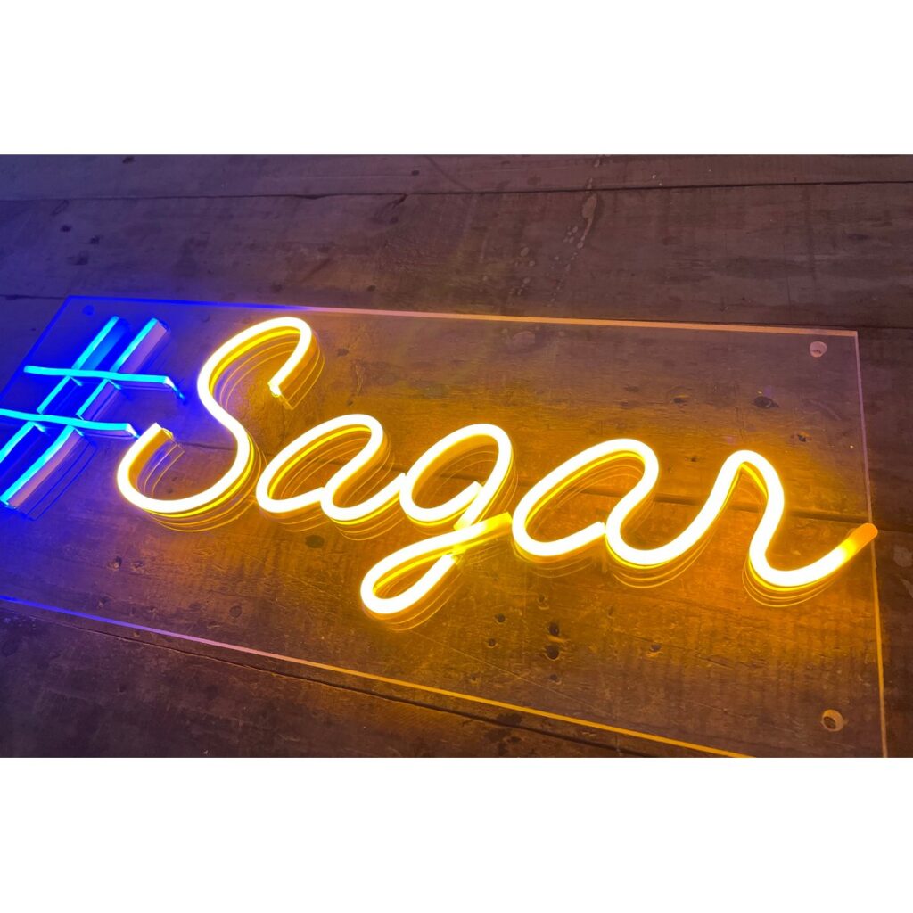 Trendy Neon Sign - Transparent Acrylic Base Trendy Neon Sign