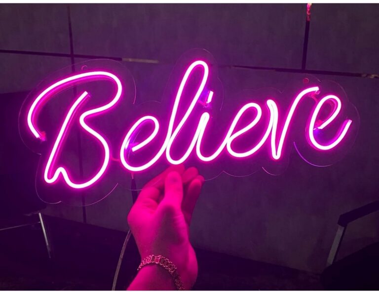 Transparent Acrylic Neon Sign With Lights Online