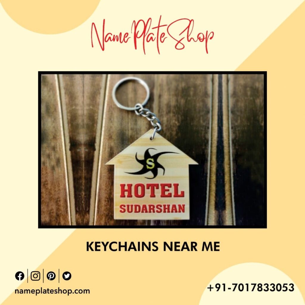 Best Quality Wooden Keychains Online Near Me – Nameplate Shop