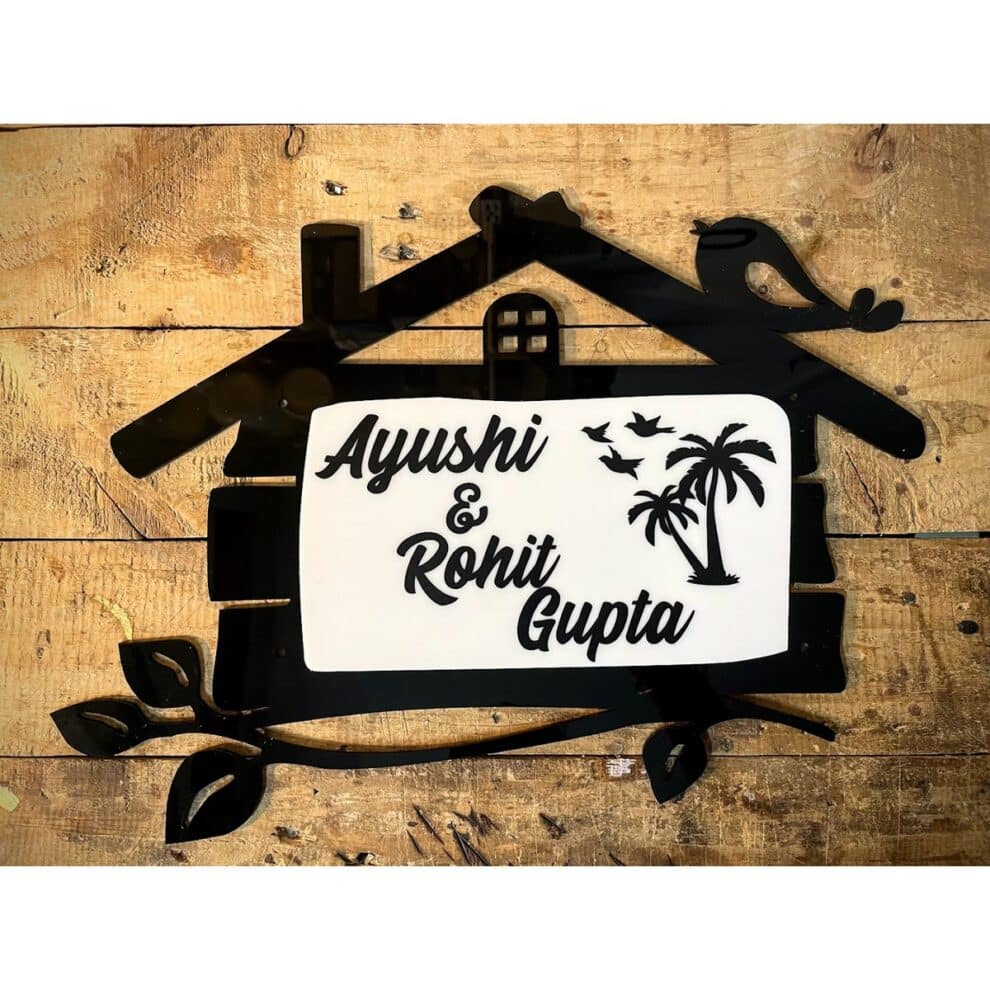 Customised Designer Metal House Nameplate | Nameplate Shop