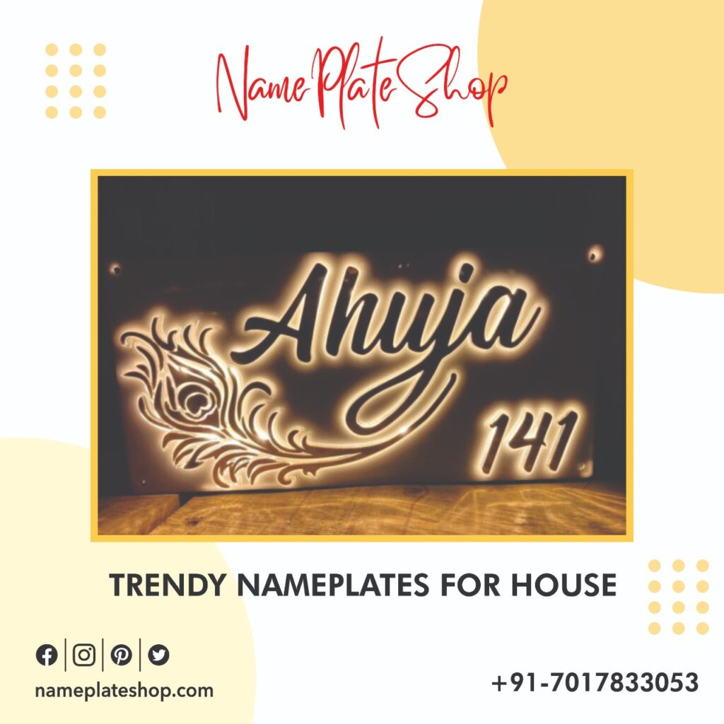Best Designer and Trendy Nameplates for House