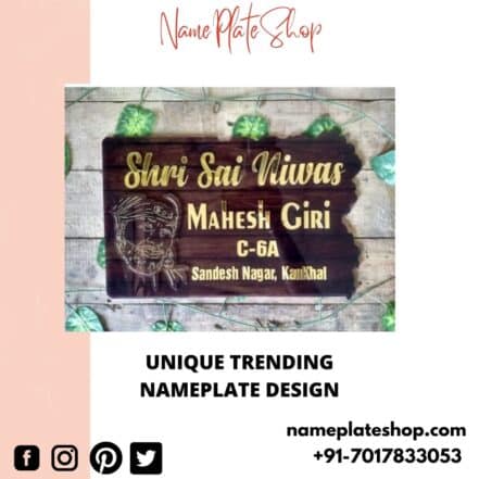 Unique Trending Name Plate Design
