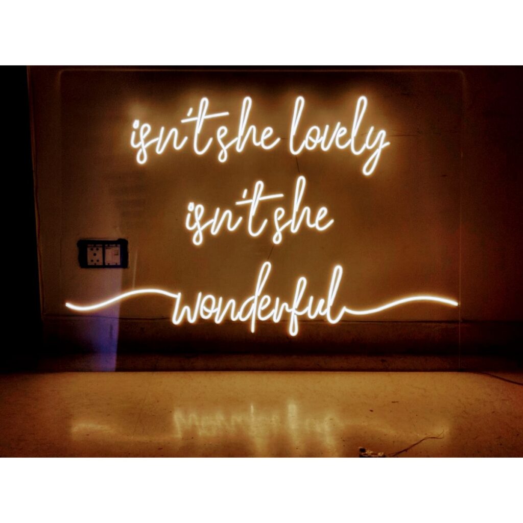 Warm White Color Neon Sign Board | Nameplate Shop