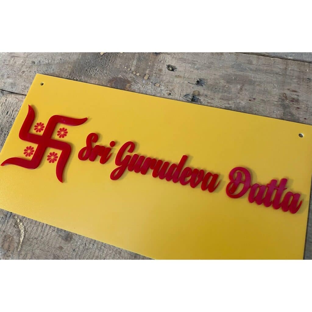 Elegant style Acrylic Name Plate - Online For Home