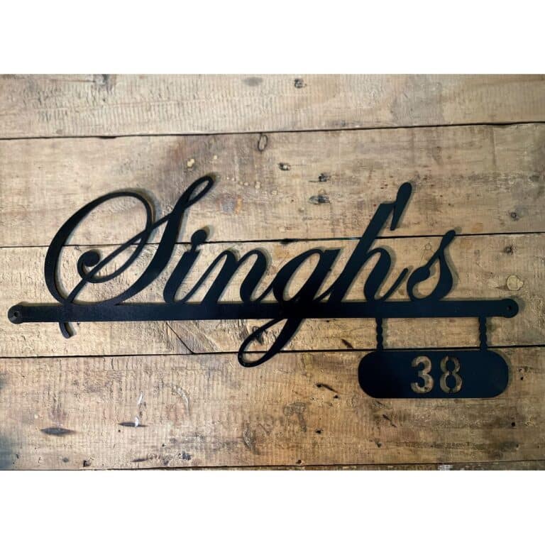 Aggarwal's Metal House Name Plate - Customizable