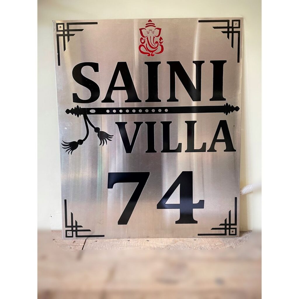 Stainless Steel 304 Engraved Name Plate - Waterproof