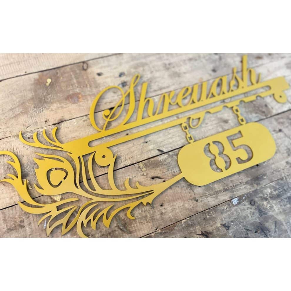 Metal House Name Plate – Customizable | Nameplate Shop