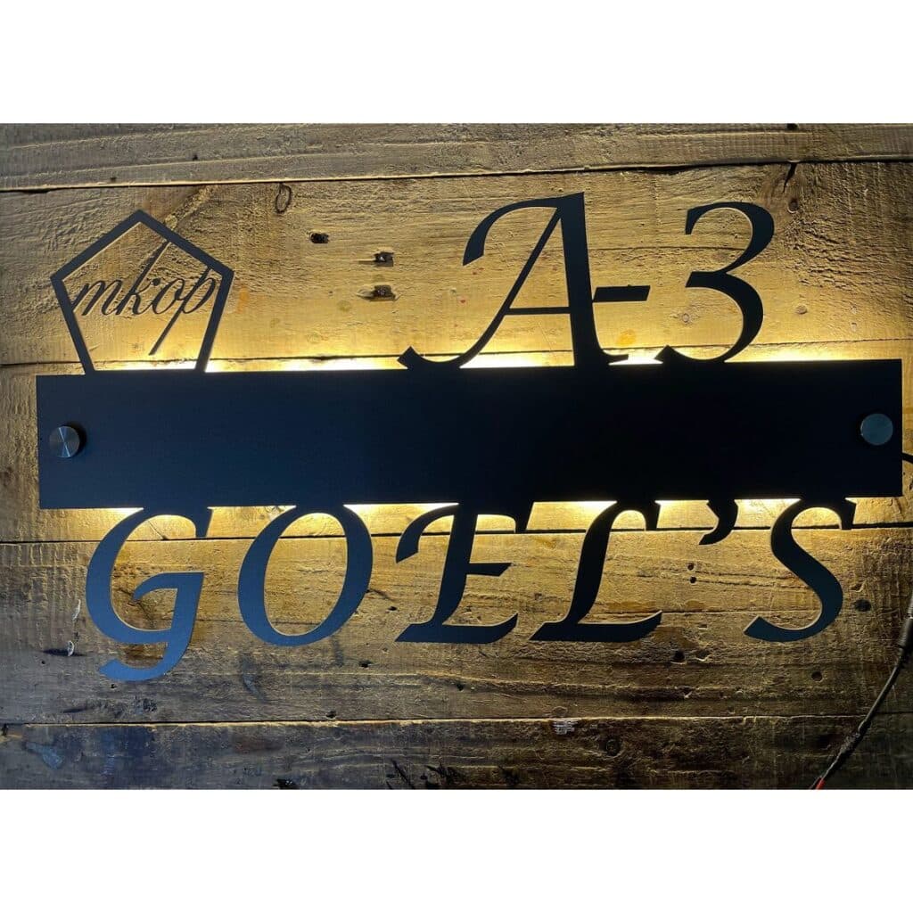 Metal Led Home Nameplate - Waterproof - Grey Colour Finish