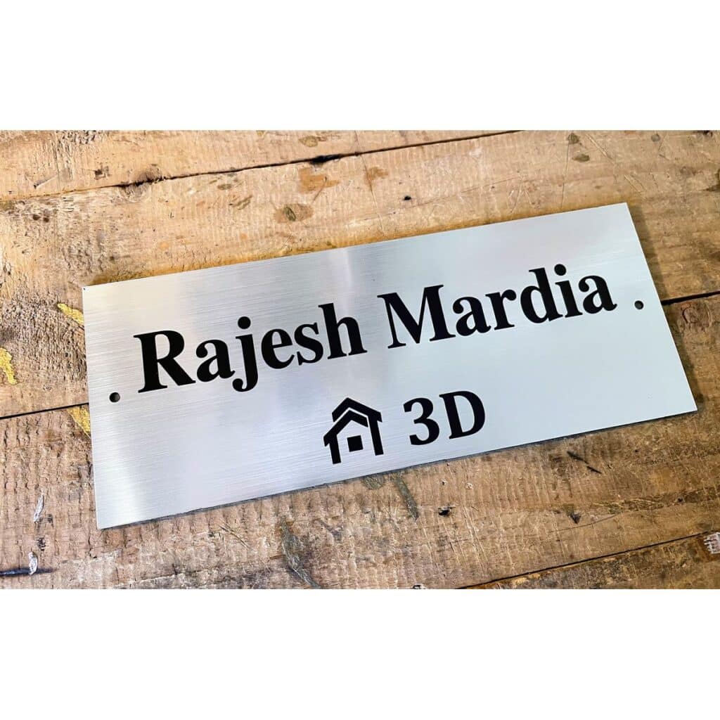 Metal Texture Acrylic Nameplate - Waterproof Online