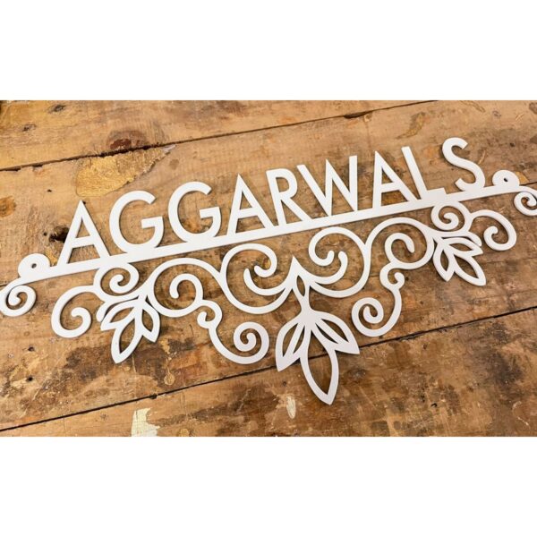 Aggarwal's Metal House Name Plate - Customizable