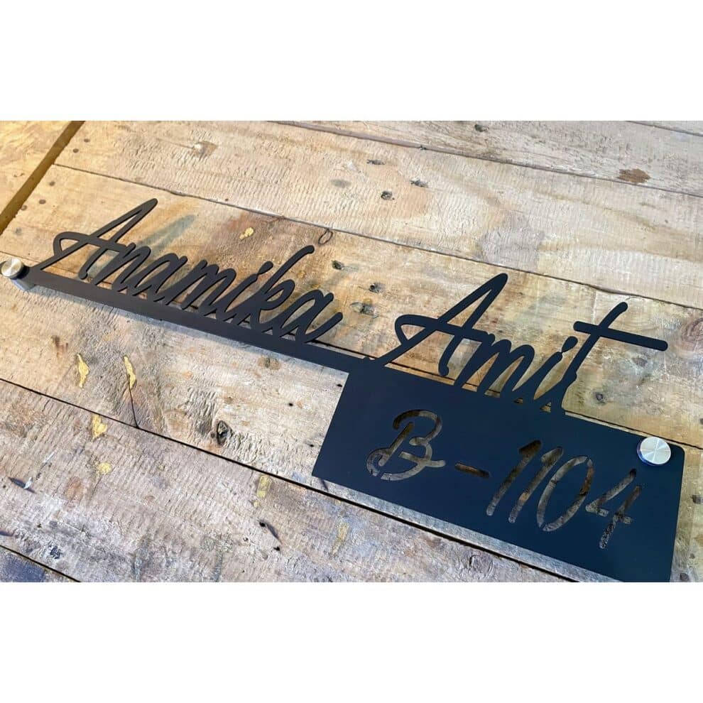 Metal Name Plate - Metal Matt Finish Name Plate - Waterproof