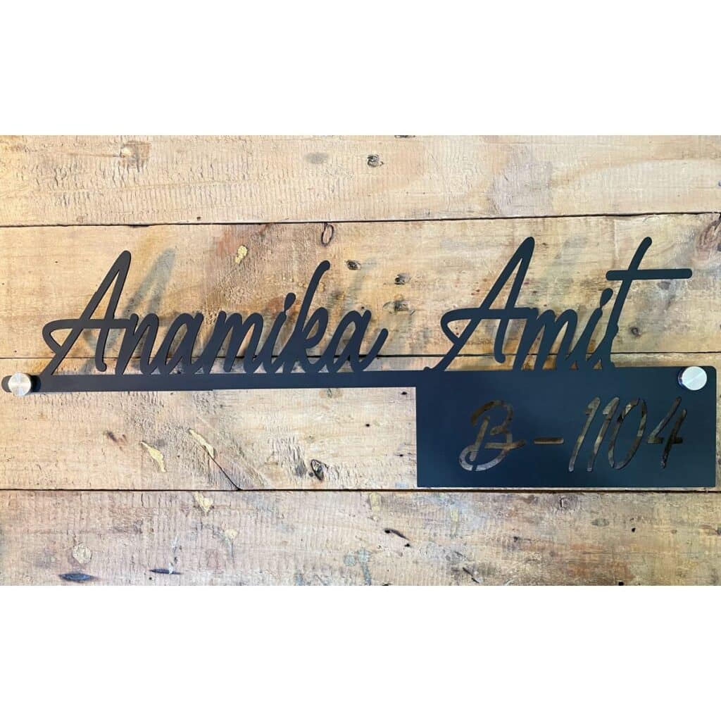 Metal Name Plate - Metal Matt Finish Name Plate - Waterproof