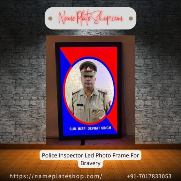 LED Lights Photo Frame for Brave Police Officials
