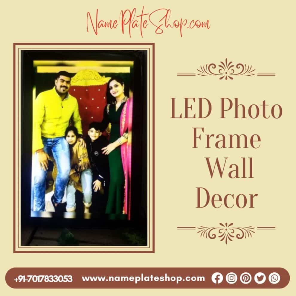 Buy LED Photo Frame Wall Decor Online With NamePlateShop
