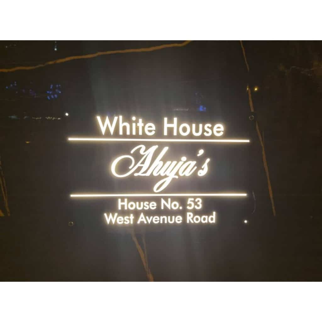 Acrylic LED House Name Plate – Customisable | Nameplate Shop