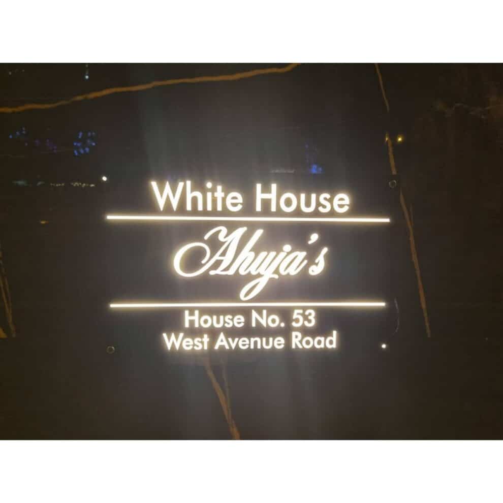 Acrylic LED House Name Plate – Customisable | Nameplate Shop