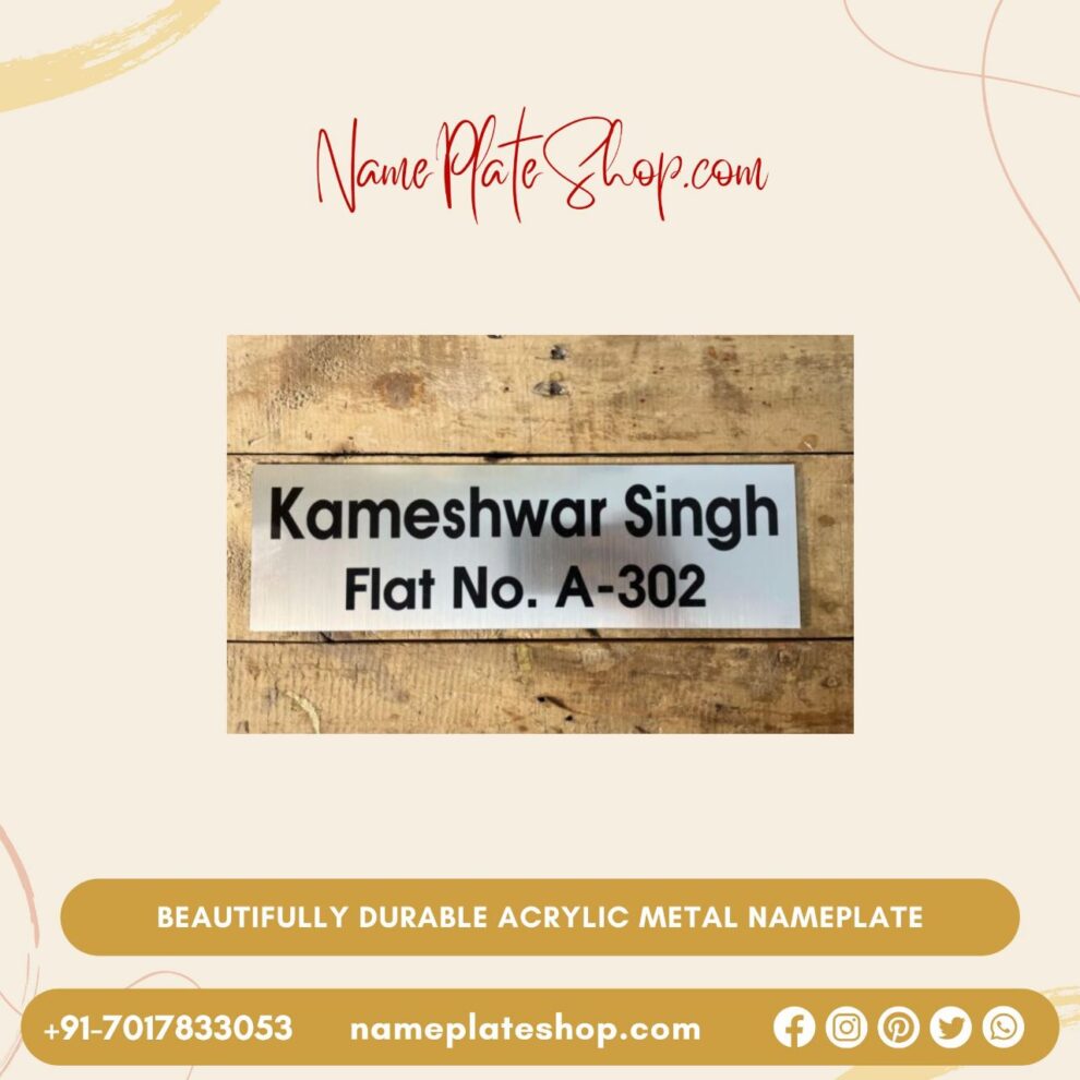 Acrylic Metal Nameplates Available At Affordable Price