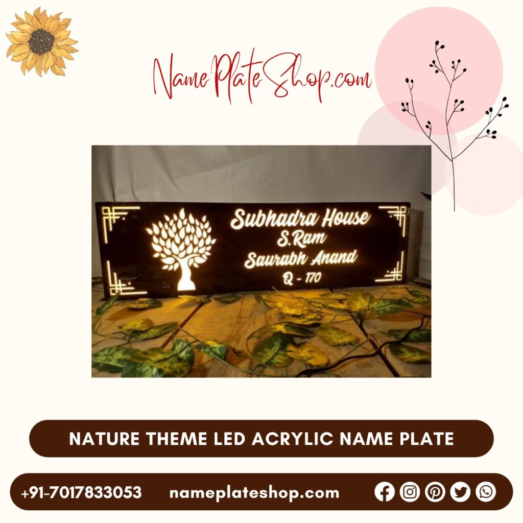 Buy LED Acrylic Nameplate Today For Your Home