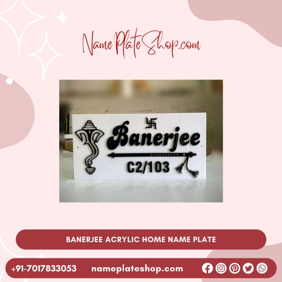 Acrylic Nameplate At India’s Best Online Site Nameplateshop