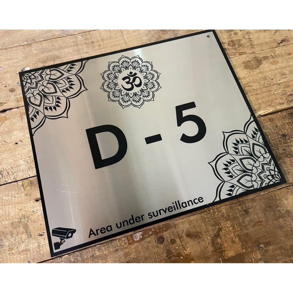 Stainless Steel 304 Printed Name Plate - Waterproof