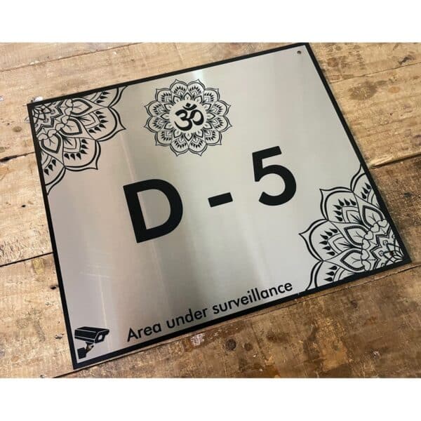 Stainless Steel 304 Printed Name Plate - Waterproof