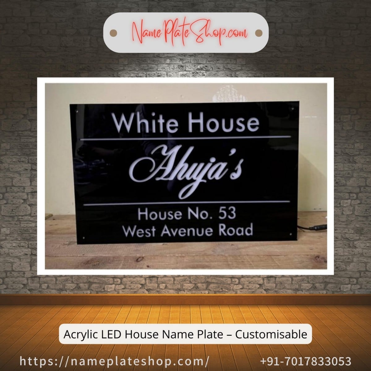 Waterproof Acrylic Name Plates From NamePlateShop