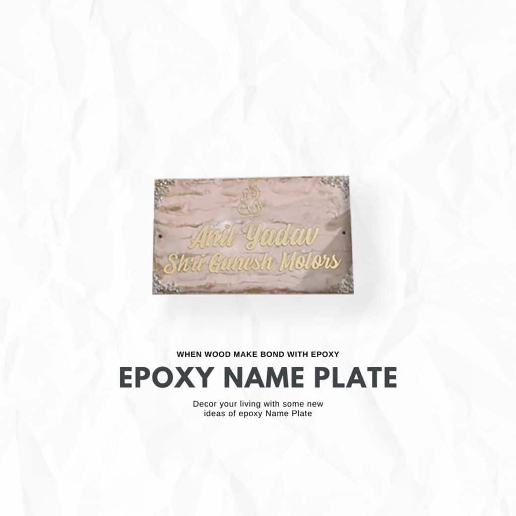 Black & Golden Resin Name Plate | Epoxy Resin