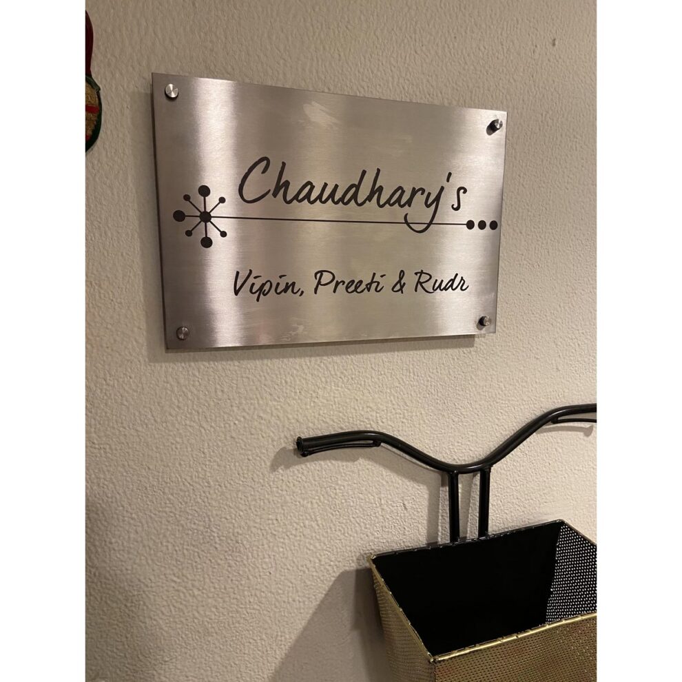 Stainless Steel 304 Engraved Name Plate - Waterproof