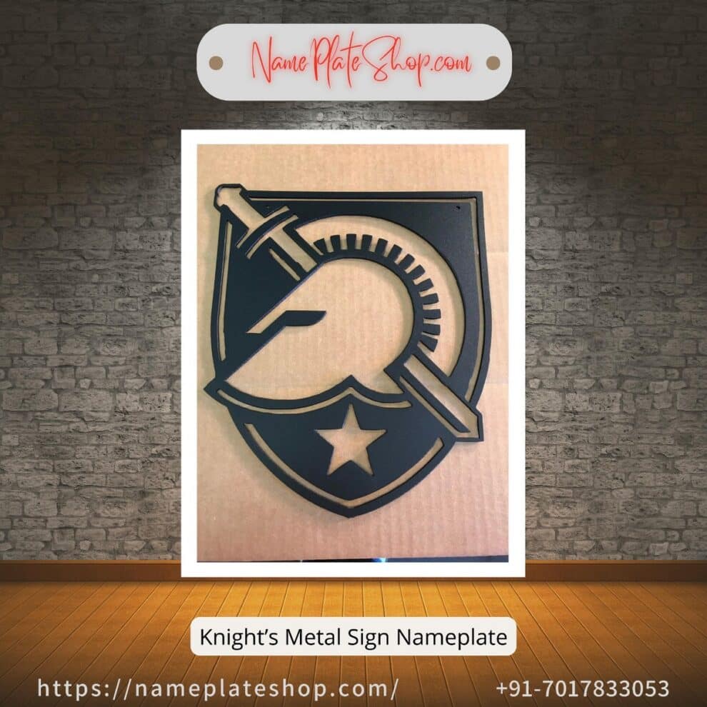 Knight’s Metal Sign Nameplate Online At NamePlateShop