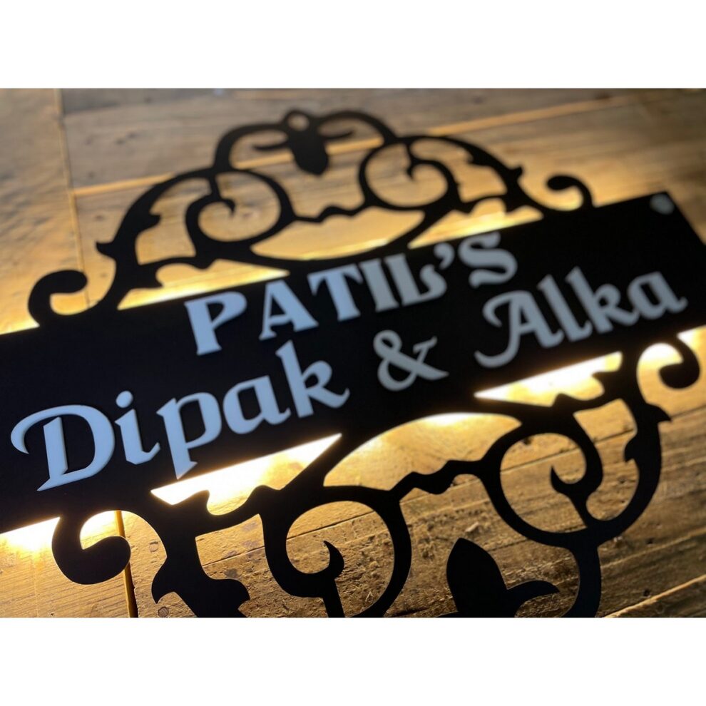 Metal Designer LED Name Plate - Waterproof Online