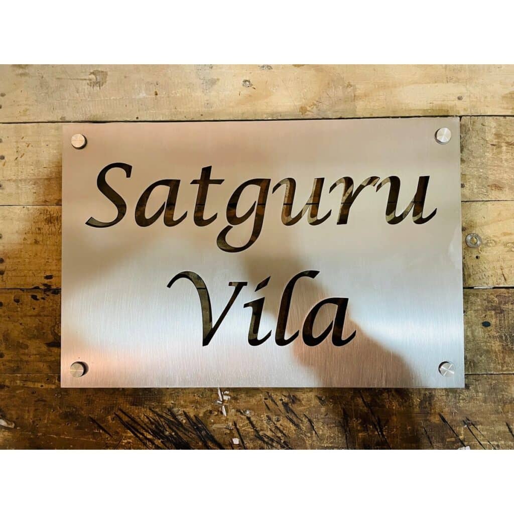 Villa Name Plate Stainless Steel 304 LED Customized