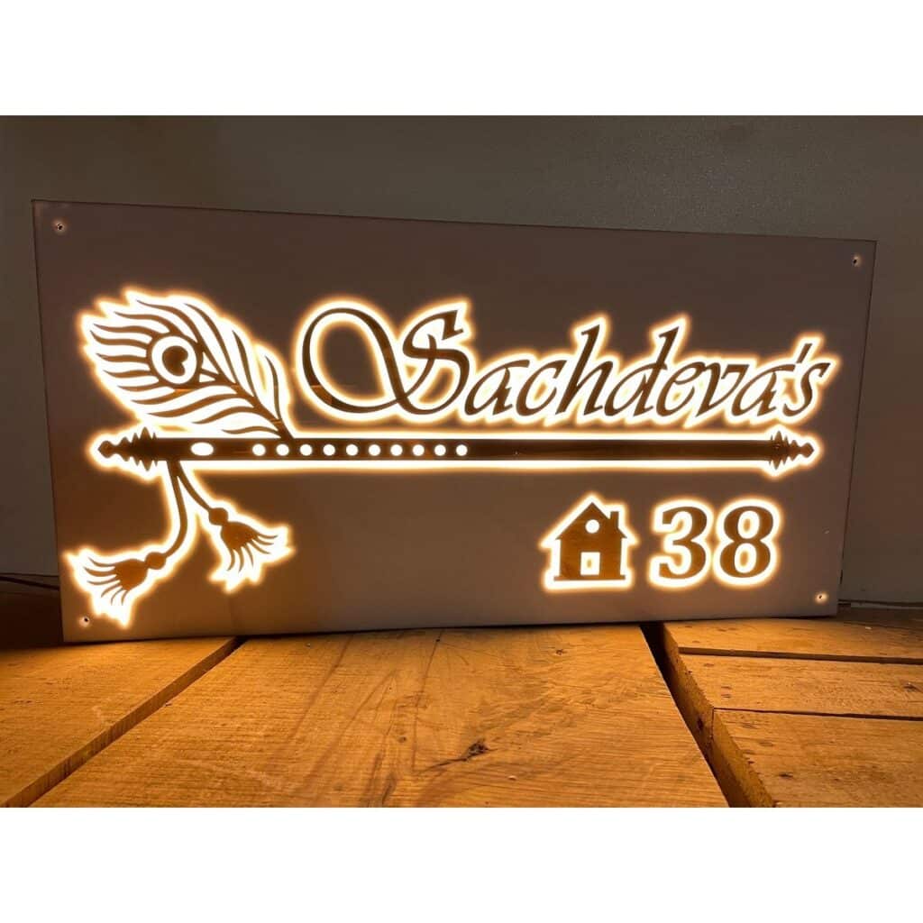 Acrylic Name Plate - Waterproof Villa House-Customizable
