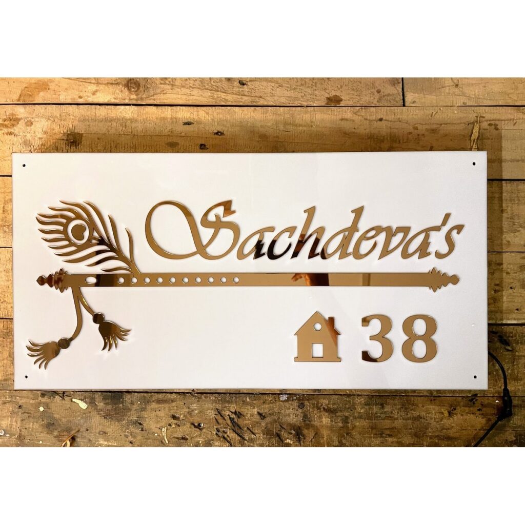 Acrylic Name Plate - Waterproof Villa House-Customizable