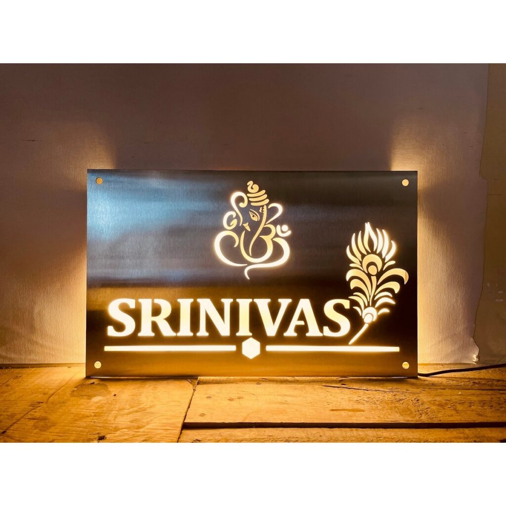 LED Name Plate - Stainless Steel Waterproof LED Name Plate