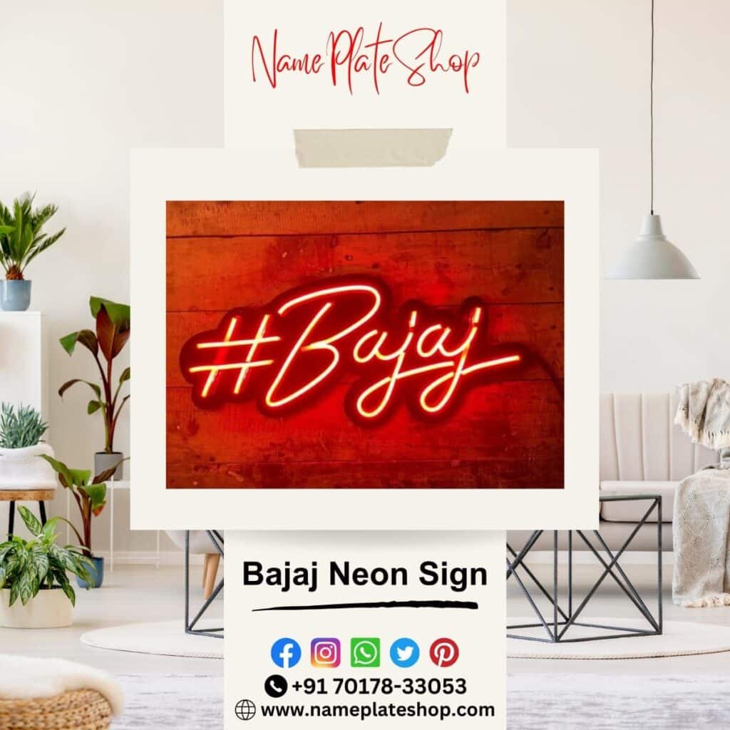 Bajaj Neon Sign - Illuminate Your Space In Style