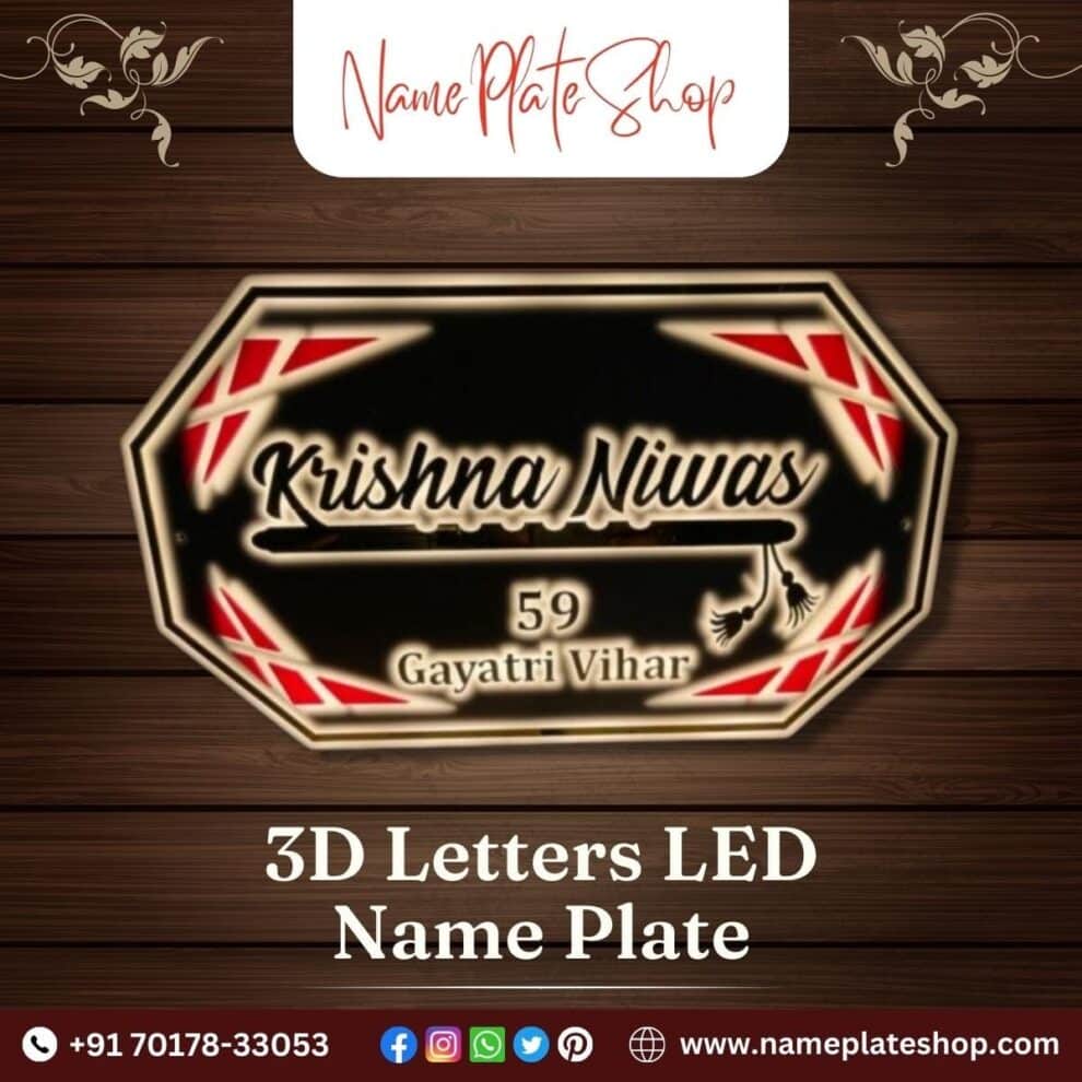 Best Personalized 3D Letters LED Nameplates | Online