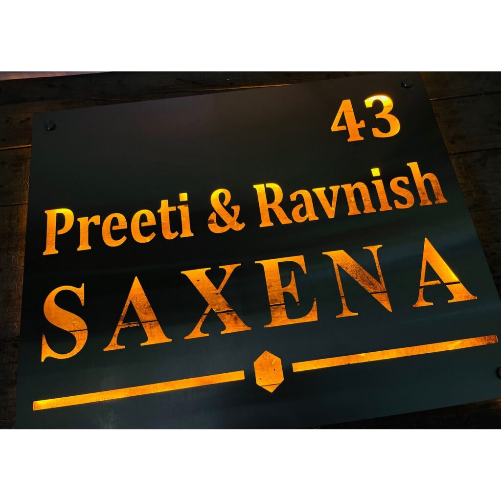 tainless Steel 304 Customizable LED Name Plate Customizable