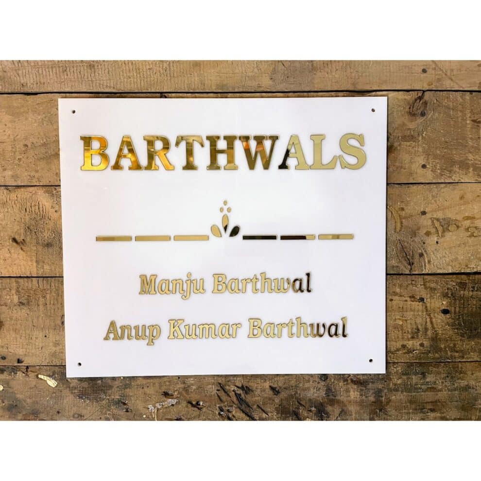 Leds House Name Plate - Acrylic Twin Leds | Waterproof