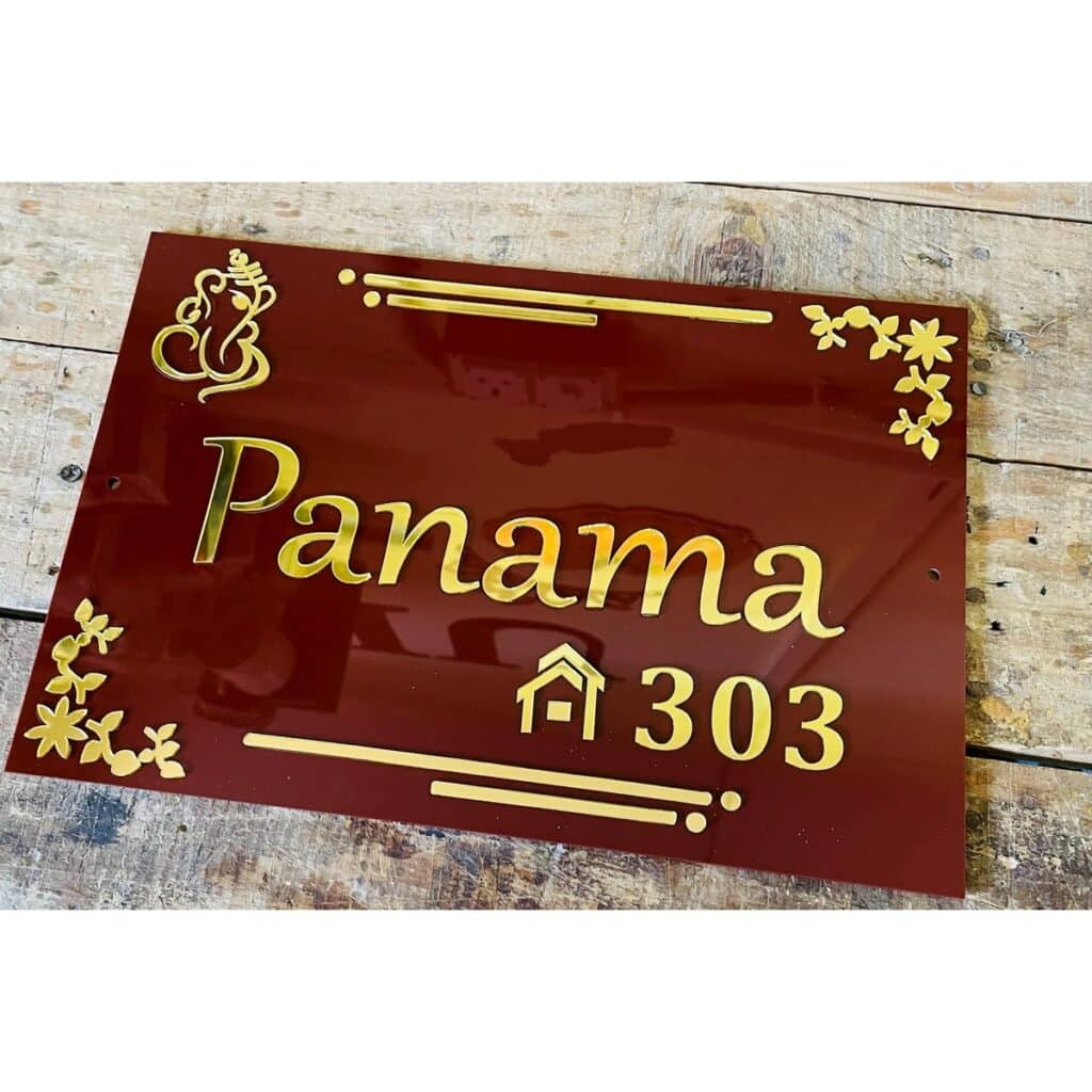 Acrylic Flat Name Plate - Customizable & Waterproof